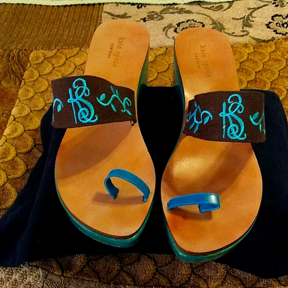 Kate Spade Wooden Platform Slide Clogs - Gem